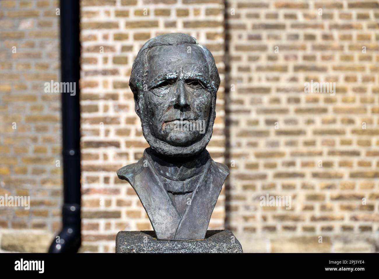 Statue of Meester Gerrit Bernardus Lalleman in Moordrecht in honor of ...