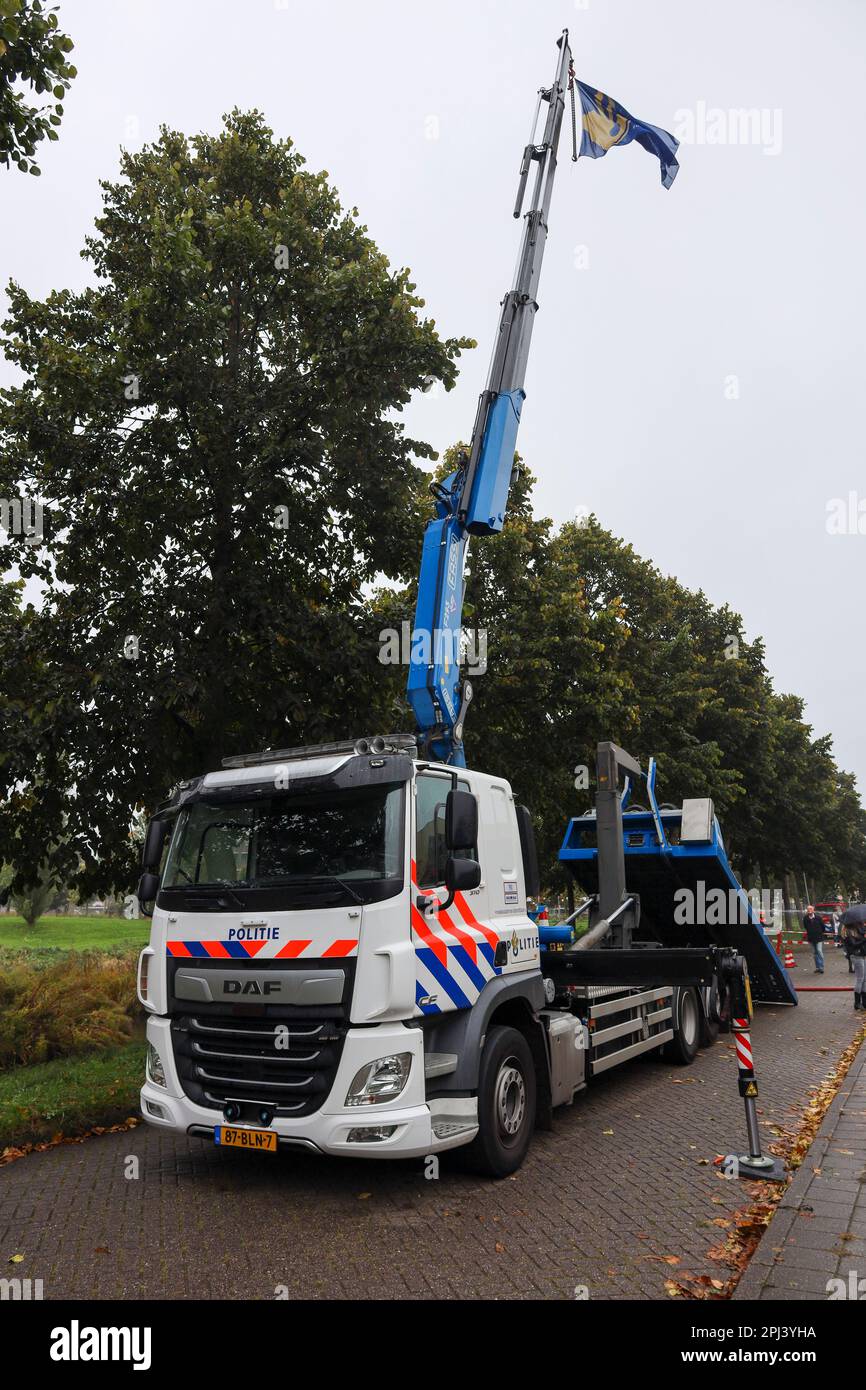 Crane of the Police The Hague at 112 day presentation in Waddinxveen ...
