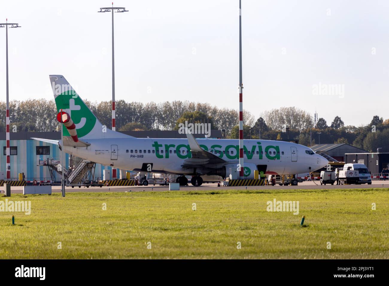 Transavia Airlines PH-XRB Boeing 737 NG on Apron at Rotterdam The Hague ...