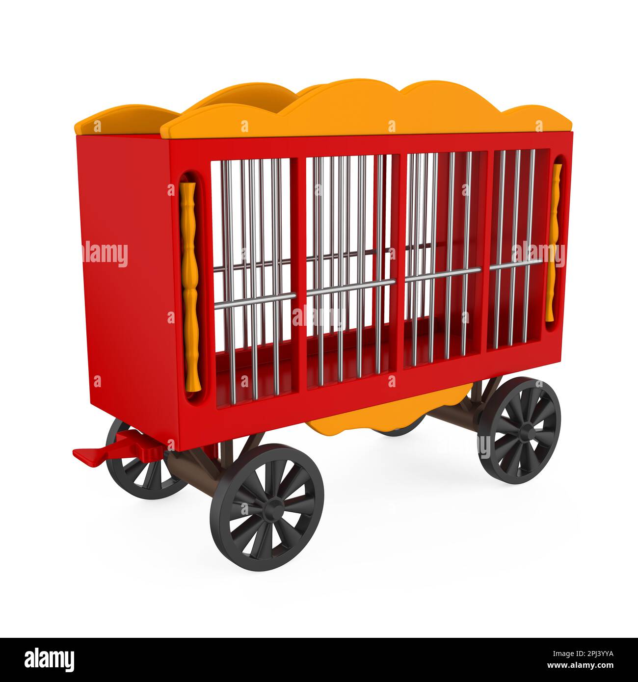 Circus Cage Wagon Isolated Stock Photo - Alamy