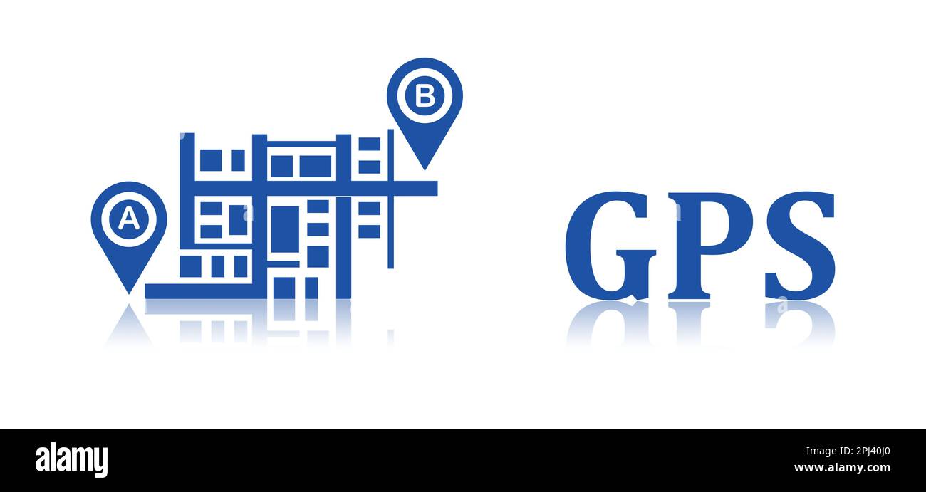 Illustration of a gps concept Stock Photo - Alamy