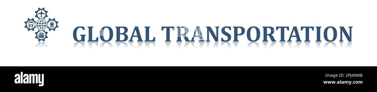 Illustration of a global transportation concept Stock Photo - Alamy