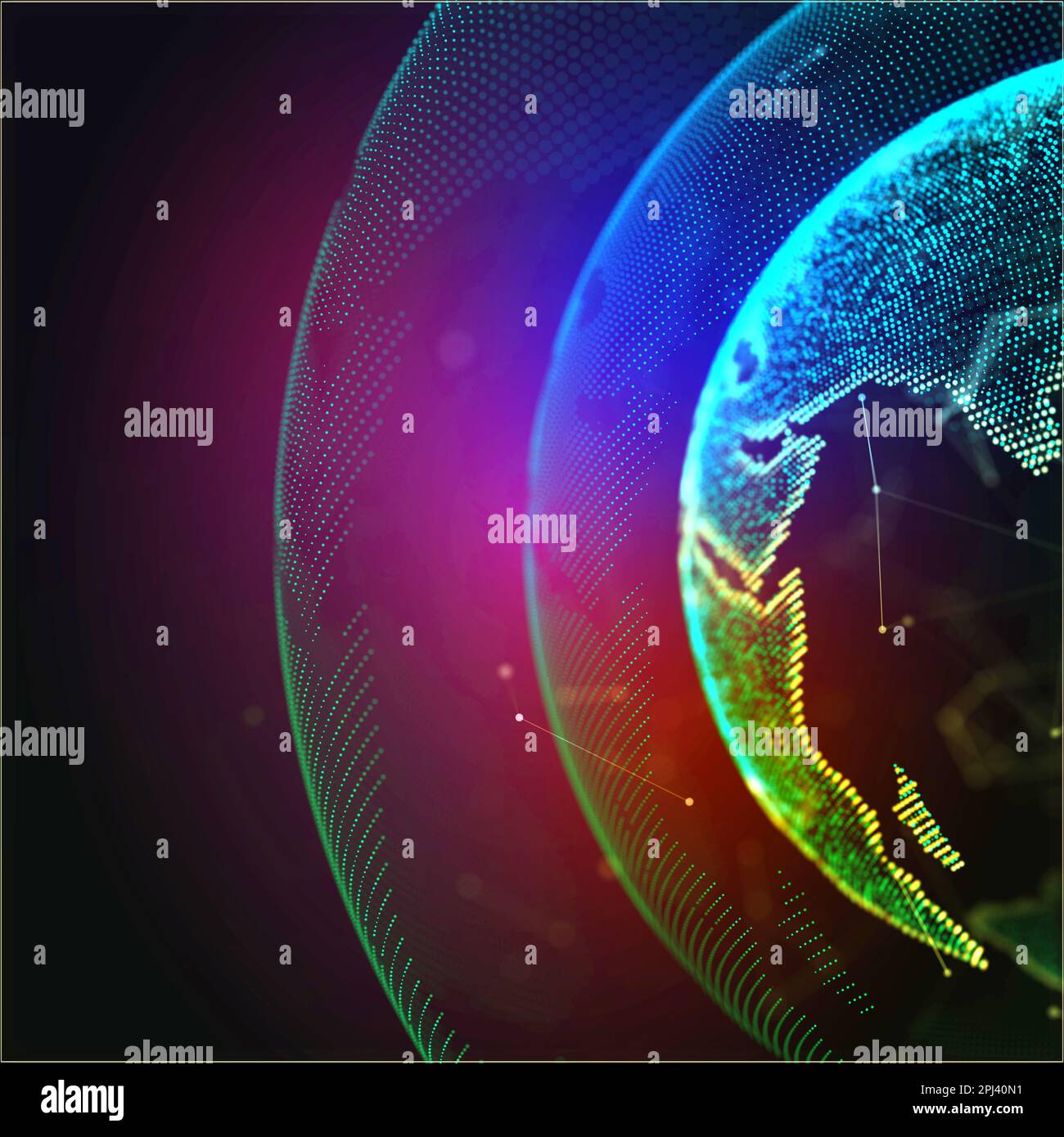 Internet satellites transmit signals Planet. Global network. Future ...