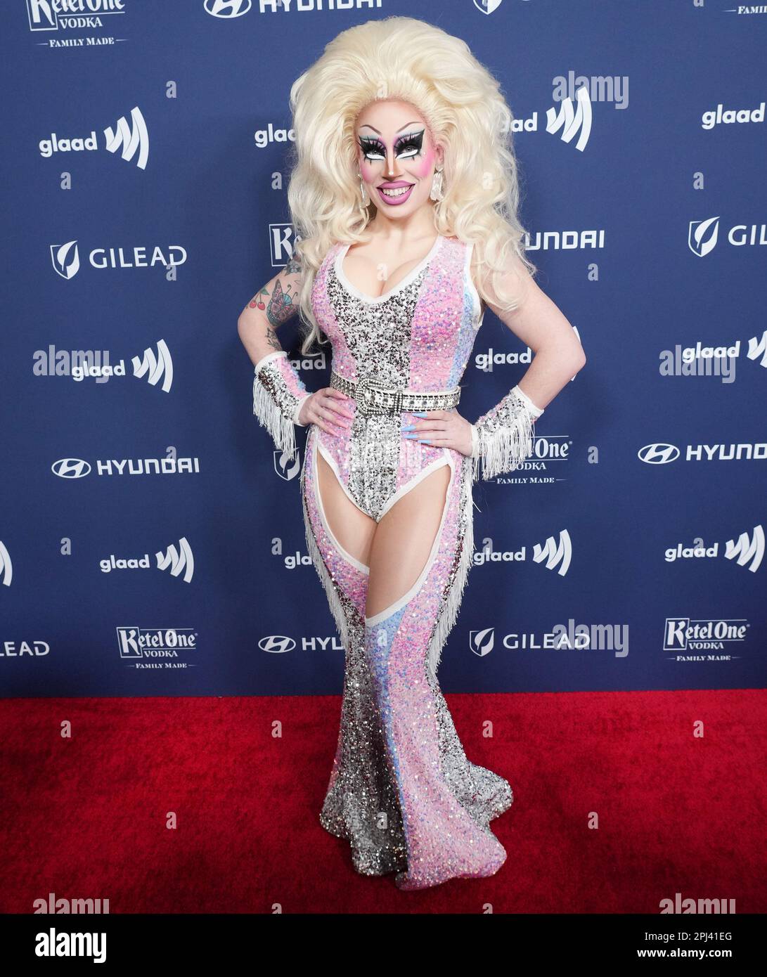 Los Angeles, USA. 30th Mar, 2023. Brigitte Bandit arrives at the 34th Annual GLAAD Media Awards ...