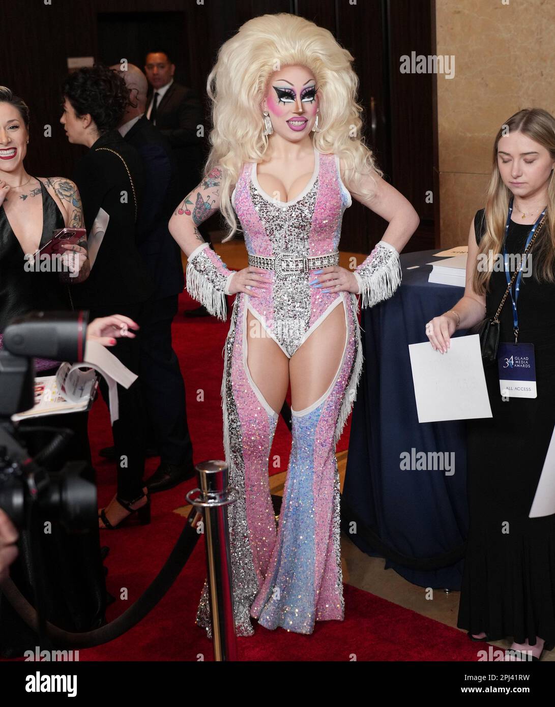 Los Angeles, USA. 30th Mar, 2023. Brigitte Bandit arrives at the 34th Annual GLAAD Media Awards ...