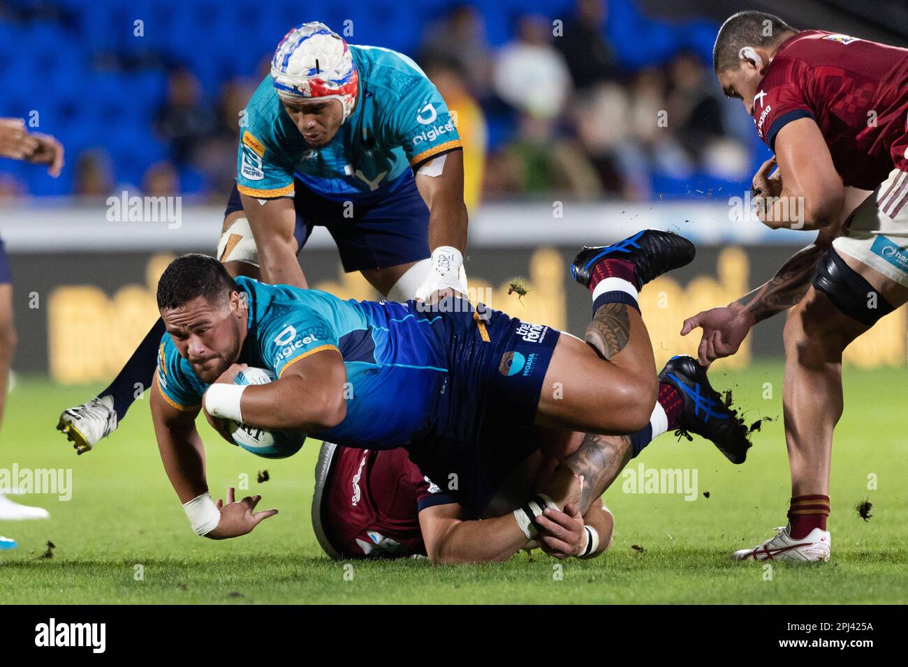 Moana Pasifika prop Ezekiel Lindenmuth during the Super Rugby Pacific ...