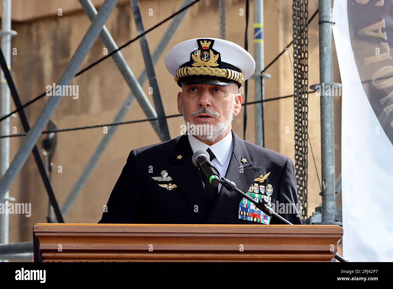 Portrait of the Italian Chief of Defense Staff, Admiral Giuseppe Cavo ...