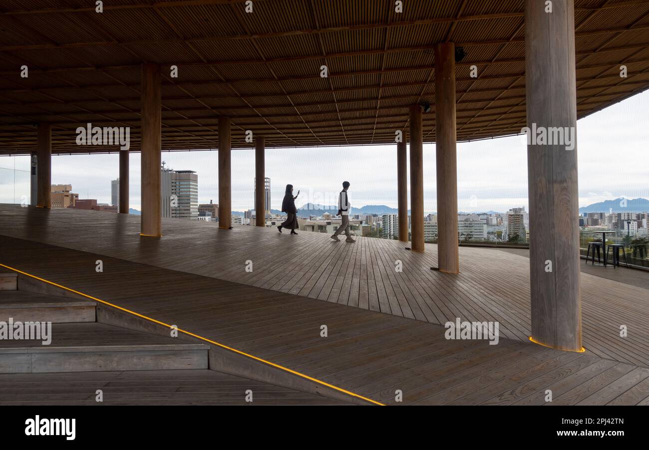 Hiroshima Orizuru observation tower adjacent Peace Memorial Park in ...