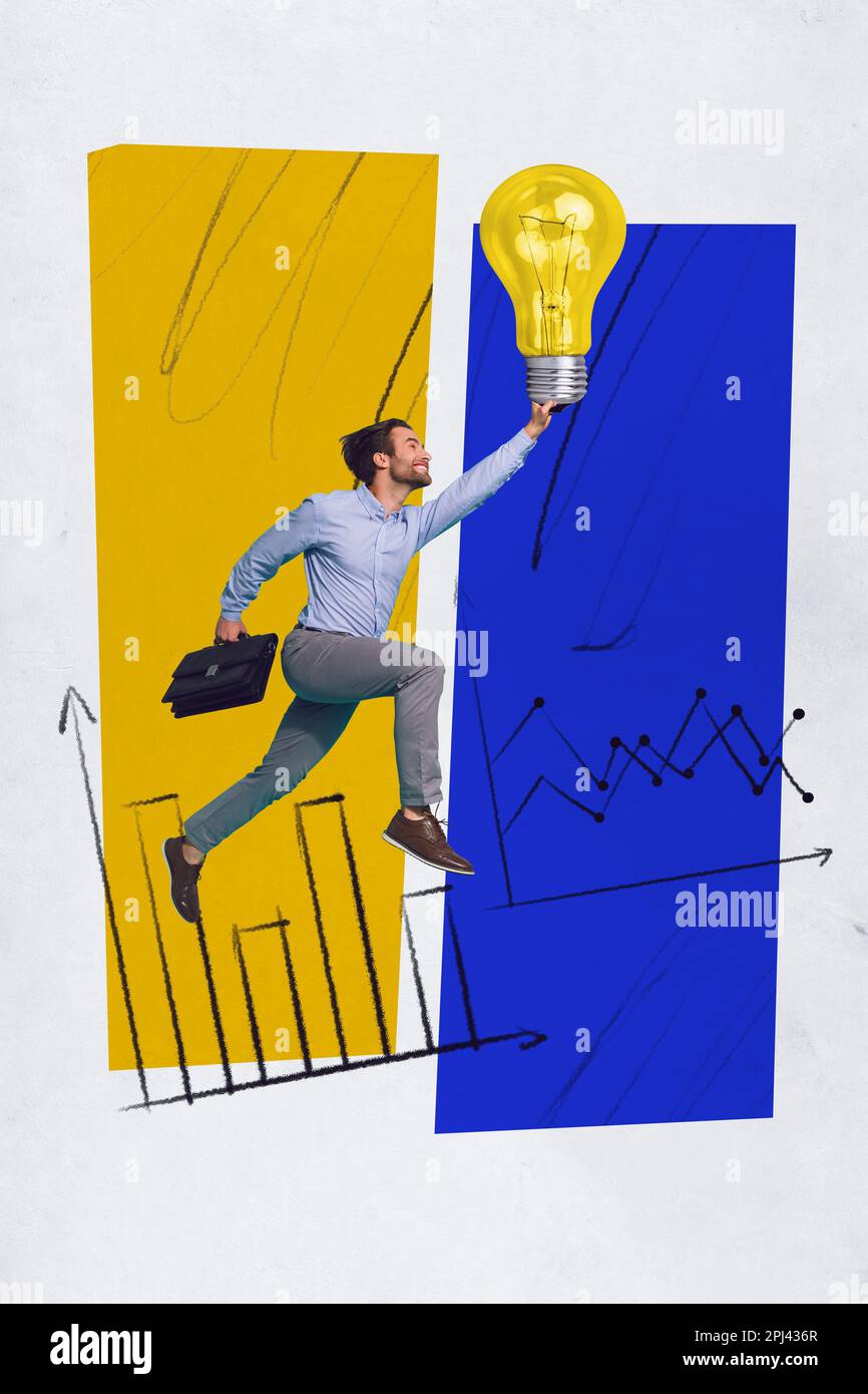 Creative blue yellow color collage poster banner image photo of ...