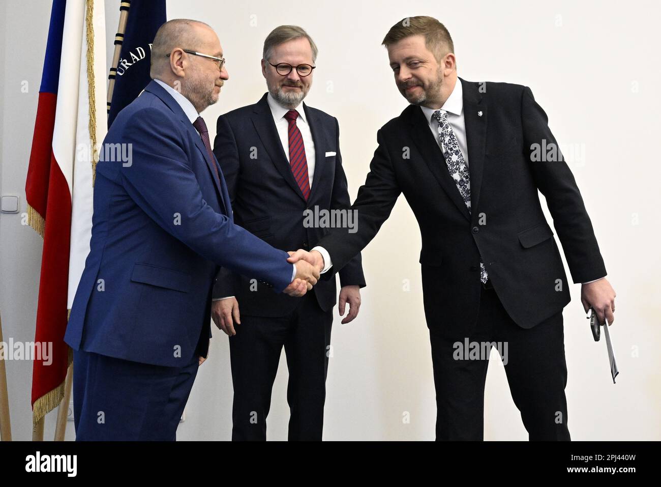Prague, Czech Republic. 31st Mar, 2023. L-R UZSI chief Vladimir Posolda ...