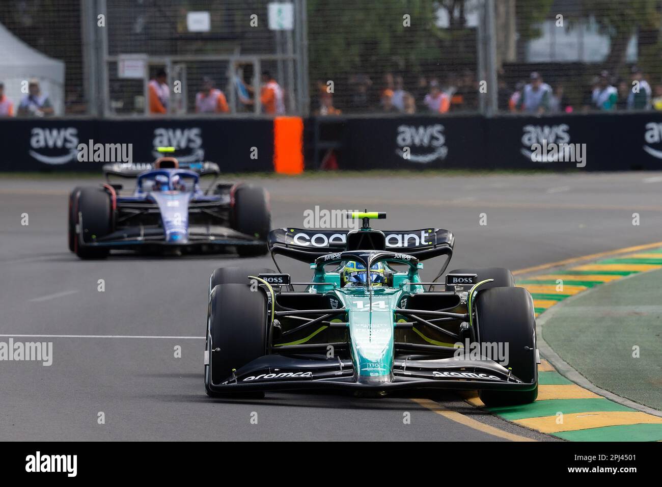 Melbourne, Australia, 31 March, 2023. Fernando Alonso (14) driving for ...