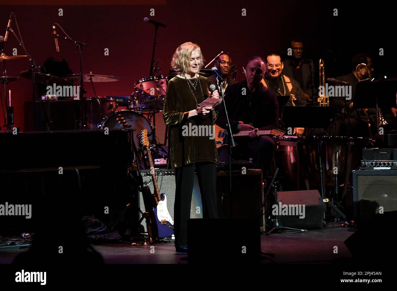 New York, USA. 30th Mar, 2023. Jan Lewis, wife of Ramsey Lewis, speaks ...