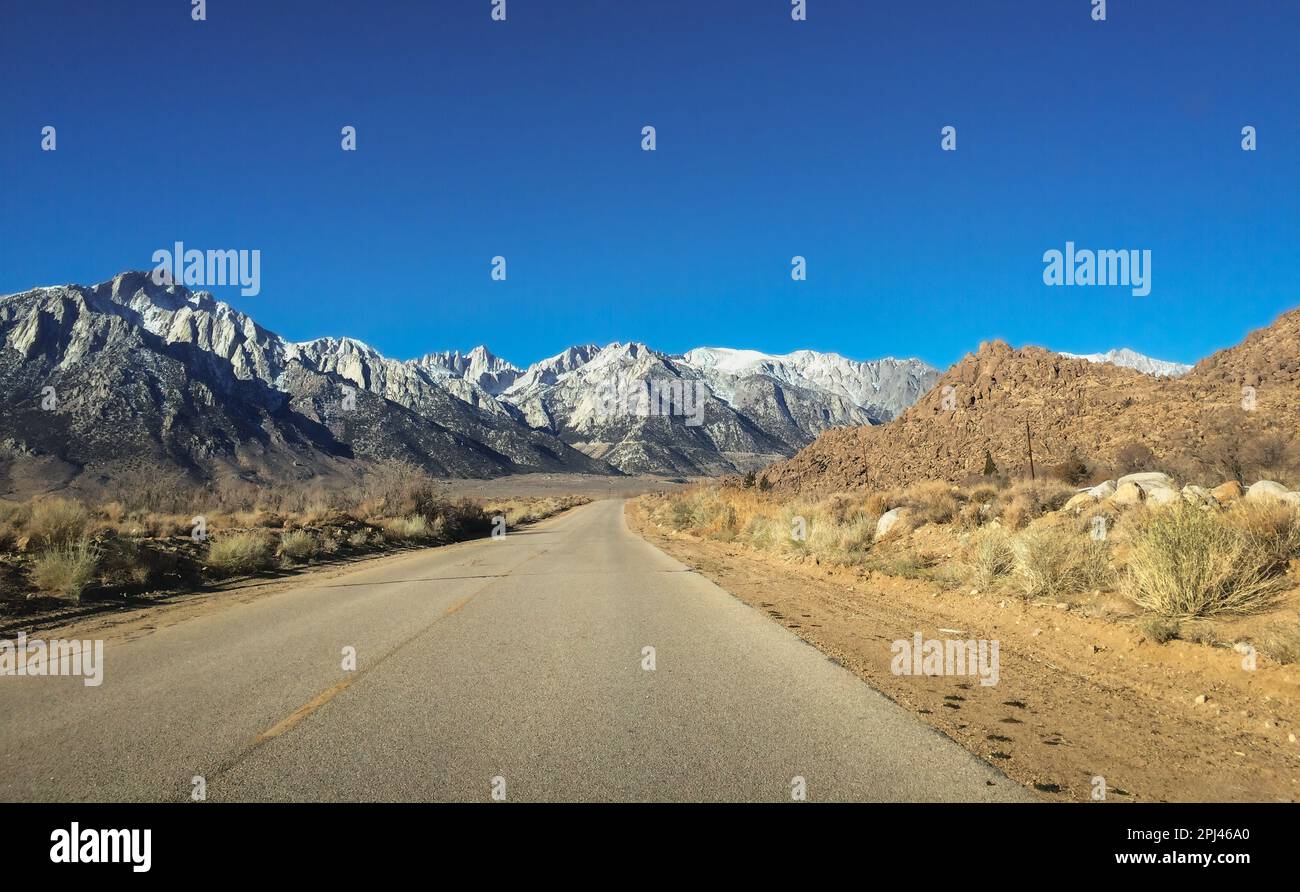 Mount Whitney and the Alabama Hills Stock Photo - Alamy