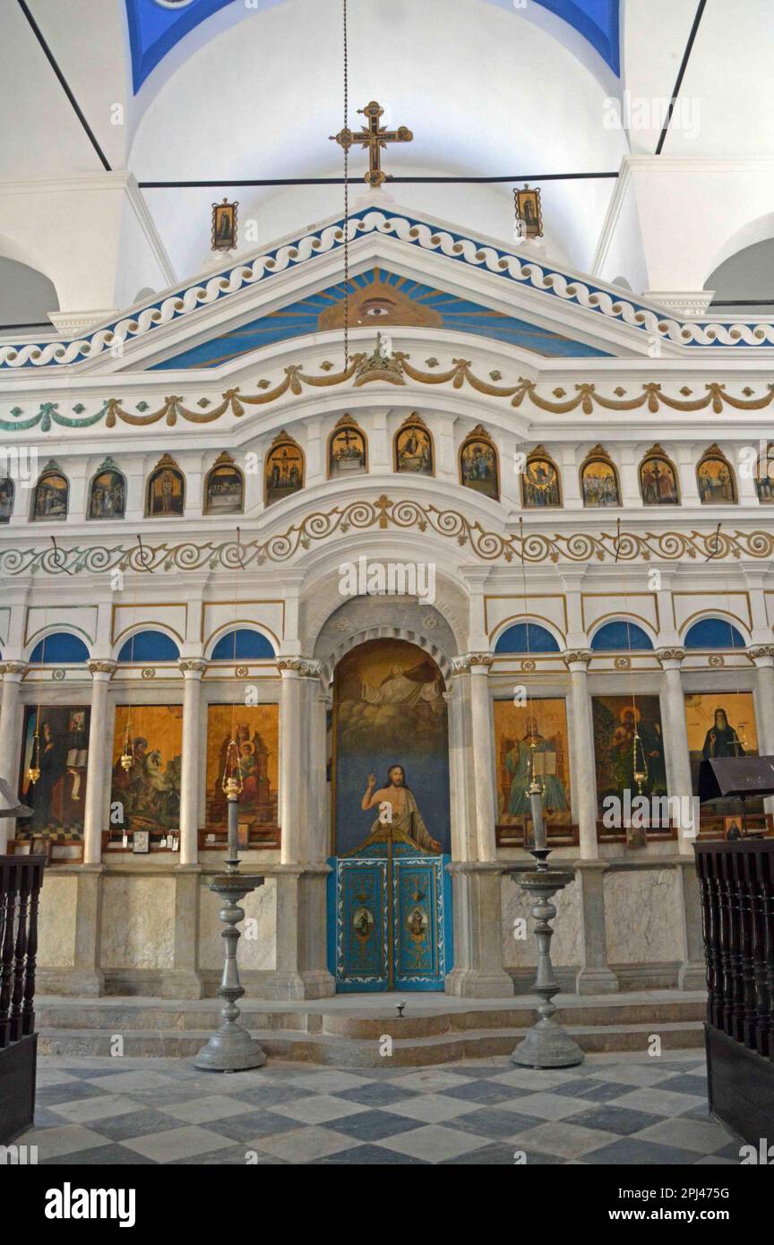 Greece, Island of Kastellorizo, Megisti: handsome iconostasis in the ...