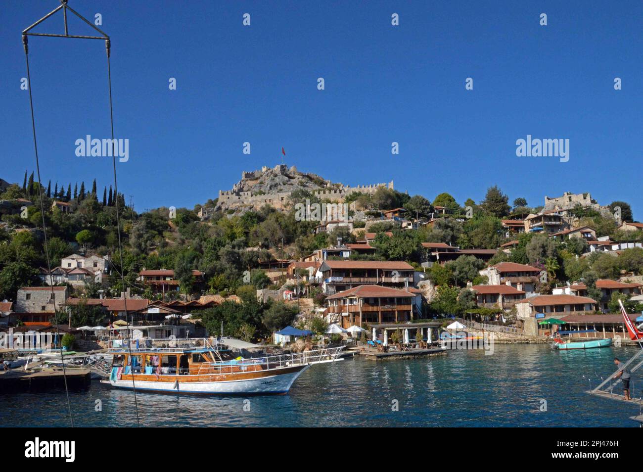 Turkey, Lycia, Simena: The former Greek coastal village of Simena ...