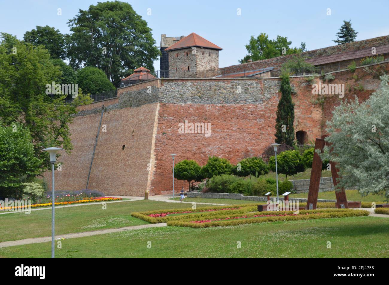 Czech Republic, Cheb: walls of the castle which dates back to Emperor ...
