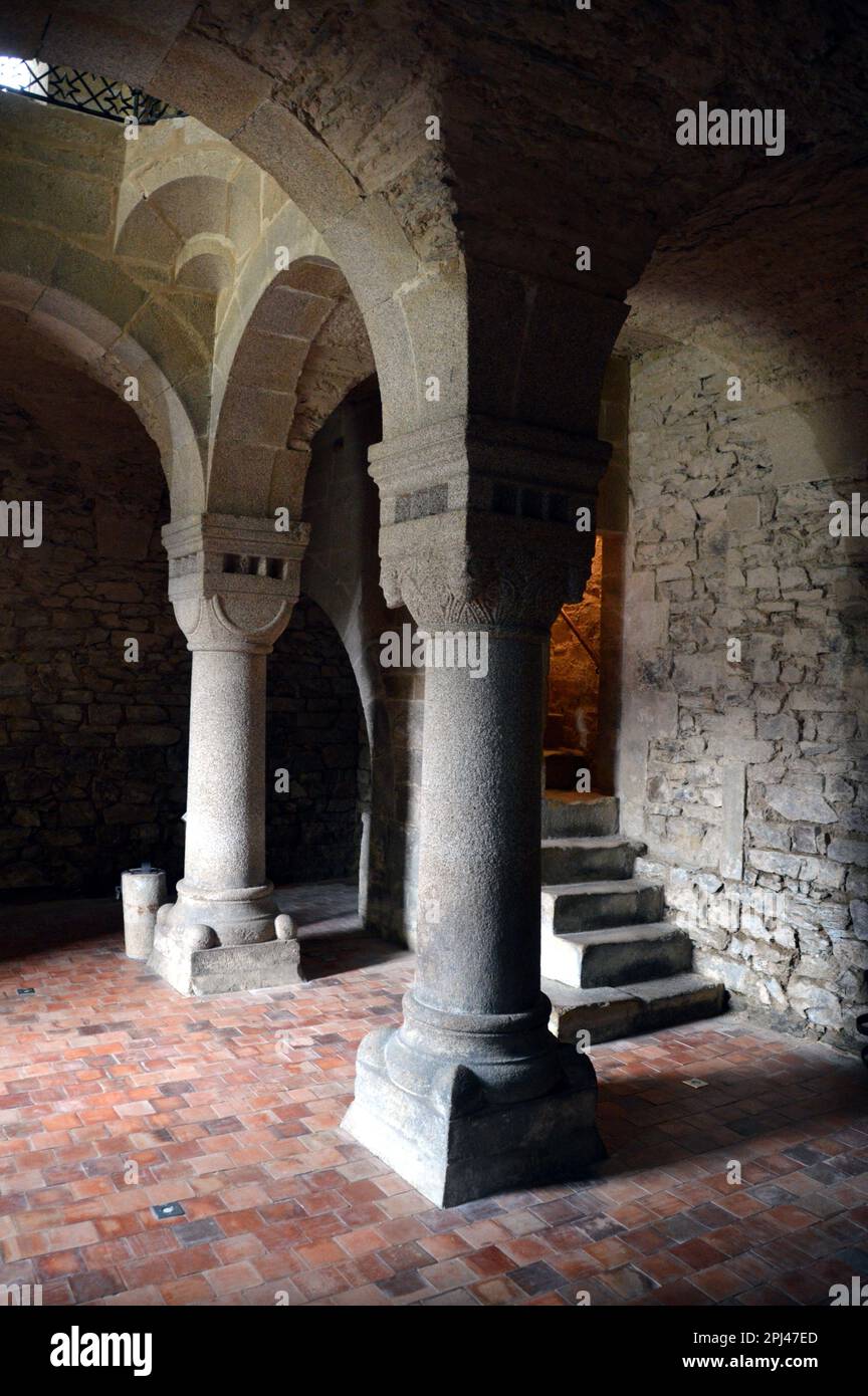 Czech Republic, Cheb: Romanesque crypt of the Chapel of St. Erhard and ...