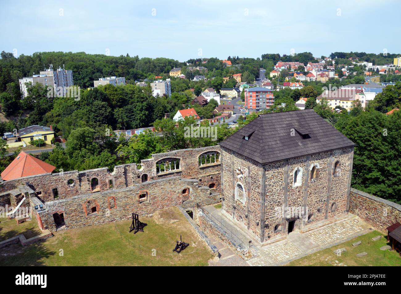 Czech Republic, Cheb: view from the top of the Black Tower of the ...