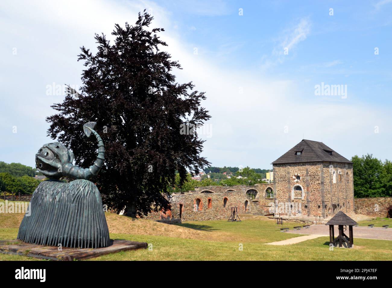 Czech Republic, Cheb: inside the walls of the castle which dates back ...