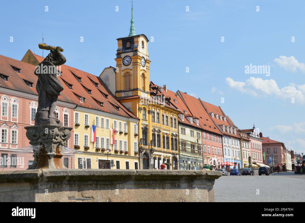 Czech Republic, Cheb: King Jiri (George) von Podebrady Square, with ...