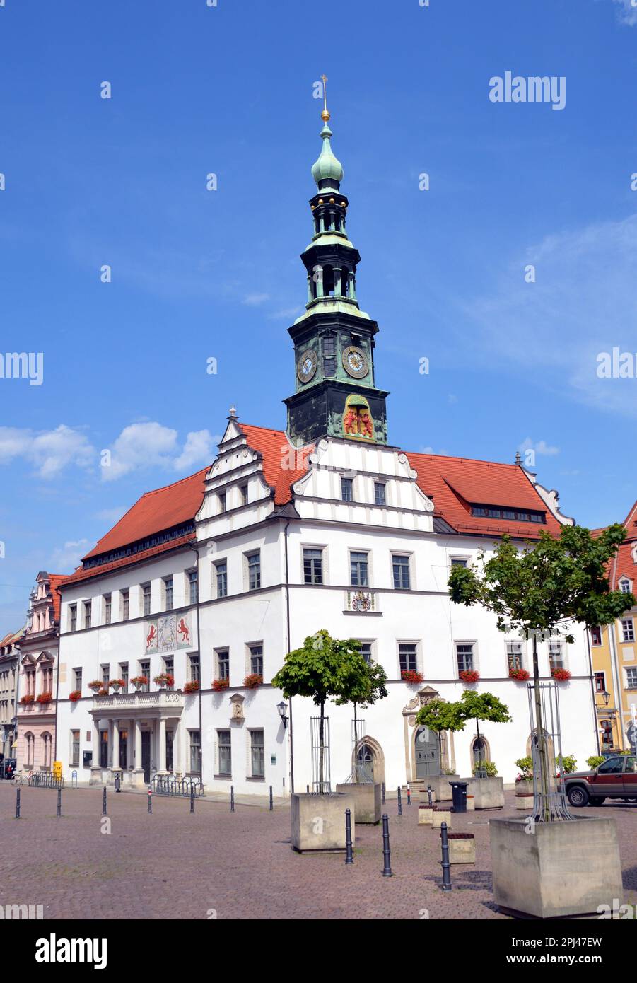 Germany, Saxony, Pirna: Renaissance-style Rathaus (Town Hall) in the ...