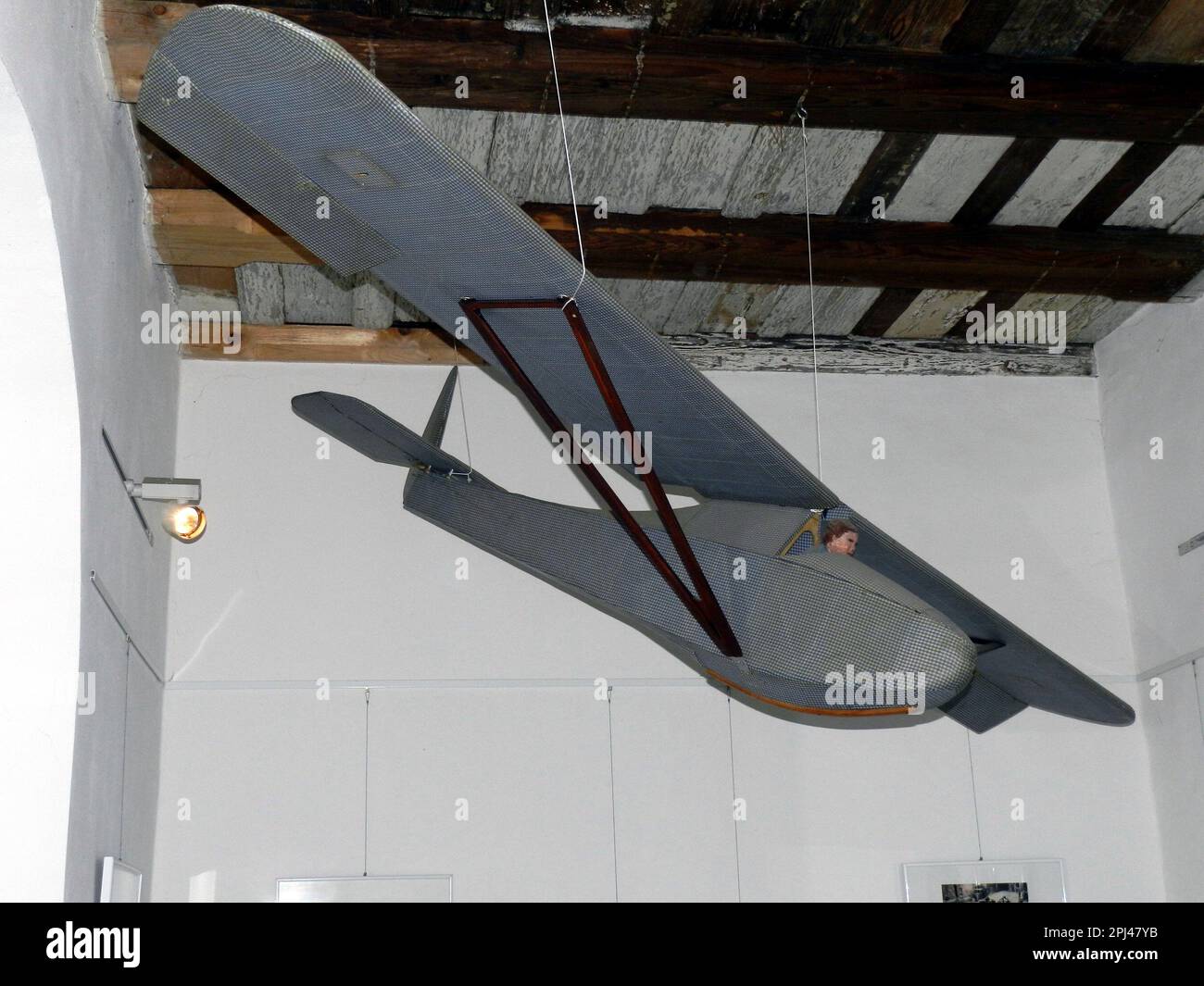 Germany, Saxony, Colditz Castle: glider, built in an attic space by ...
