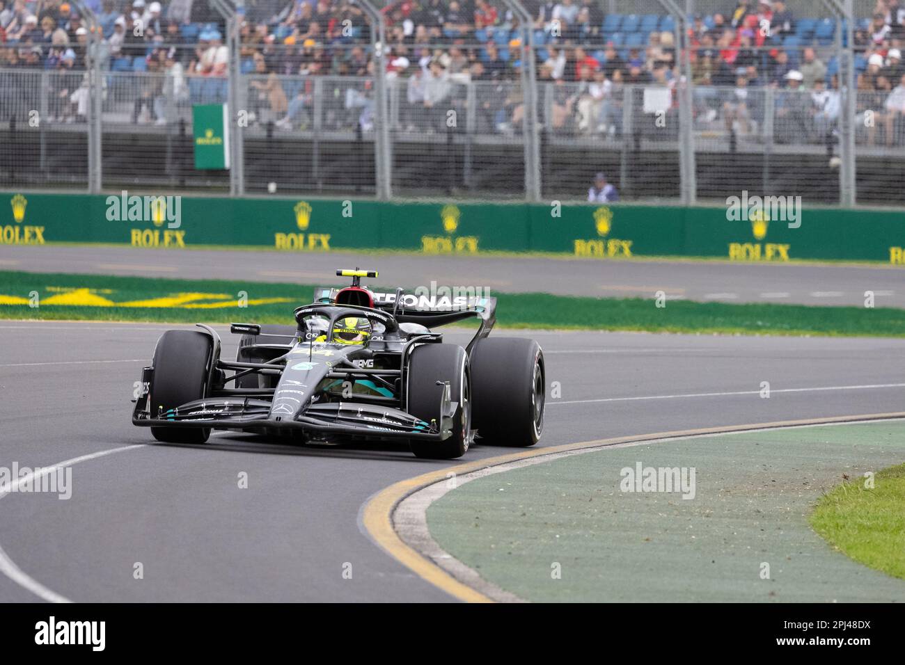 Melbourne, Australia, 31 March, 2023. Lewis Hamilton (44) driving for ...