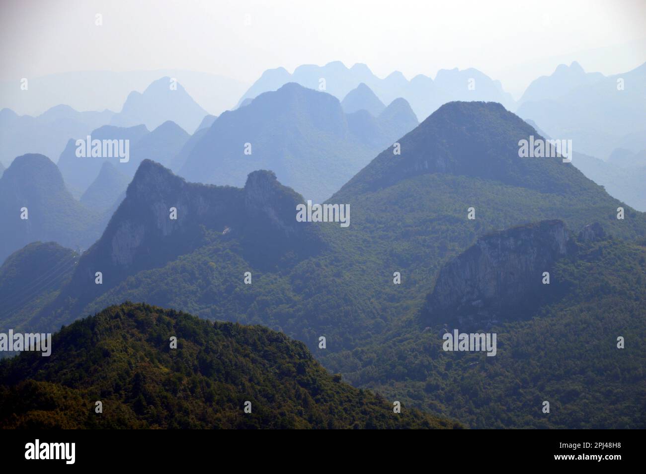 People's Republic of China, Guangxi Province, Guilin: view of the ...