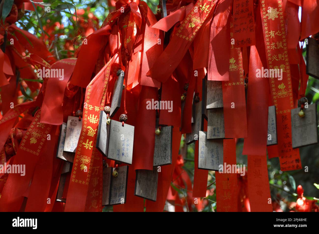 Prayer ribbons hi-res stock photography and images - Alamy