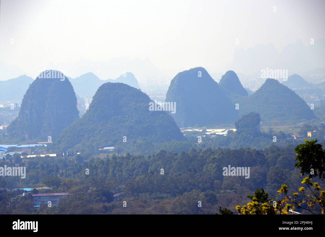 People's Republic of China, Guangxi Province, Guilin: view of the ...