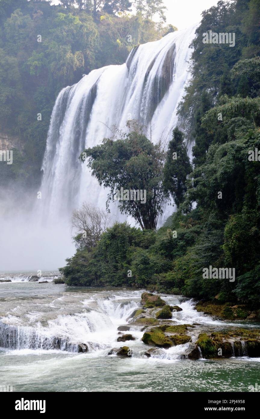 People's Republic of China, Guizhou Province, Anshun: Huangguoshu Falls ...