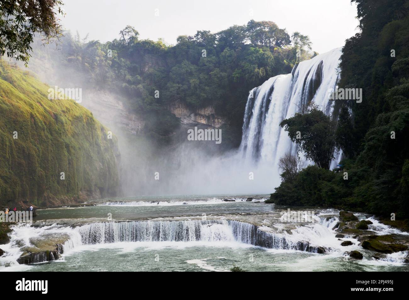 People's Republic of China, Guizhou Province, Anshun: Huangguoshu Falls, 77.8 metres high, 81 ...