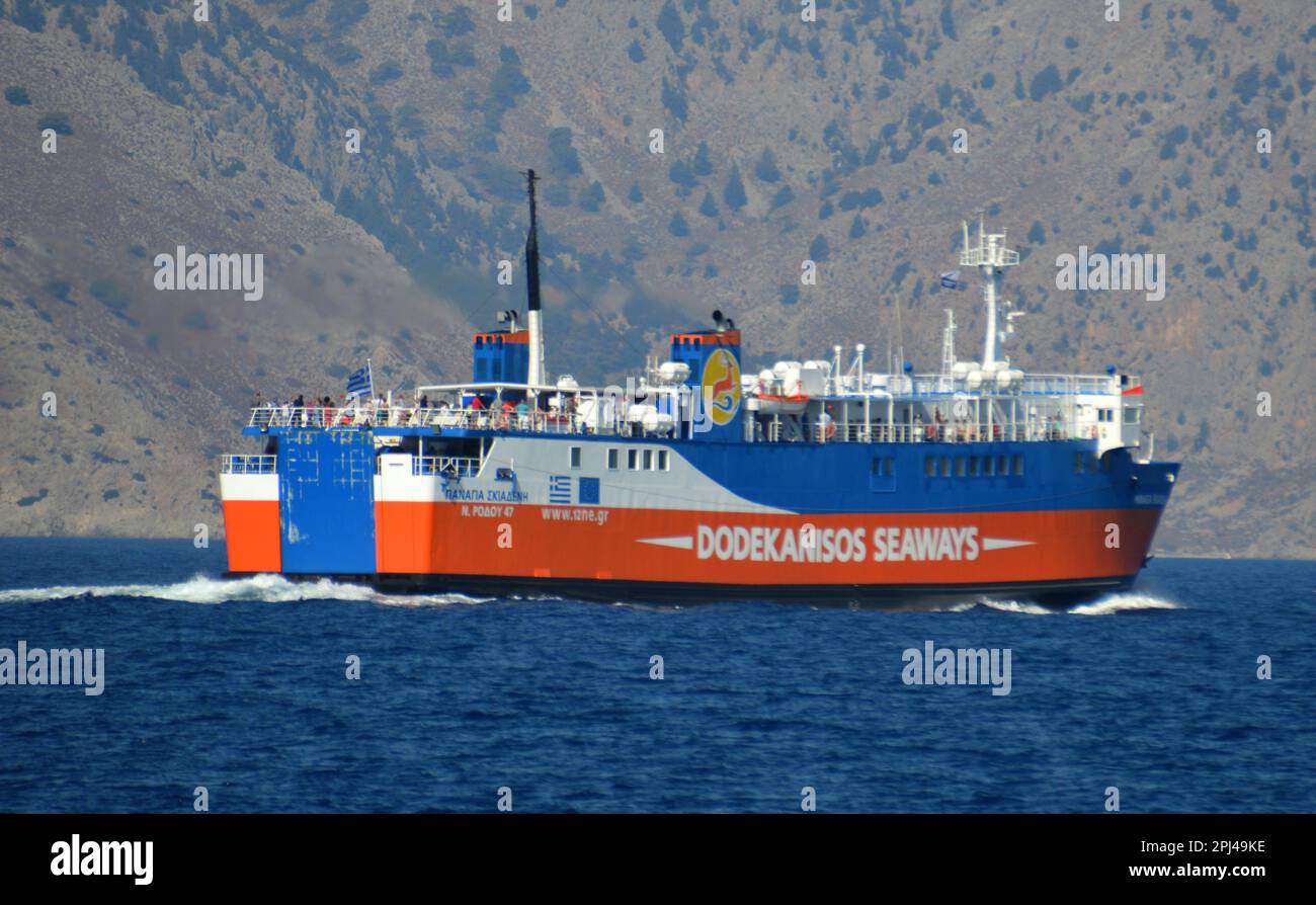 Turkey, Bozburun Peninsula, Loryma: Greek ferry of Dodekanisos Seaways ...