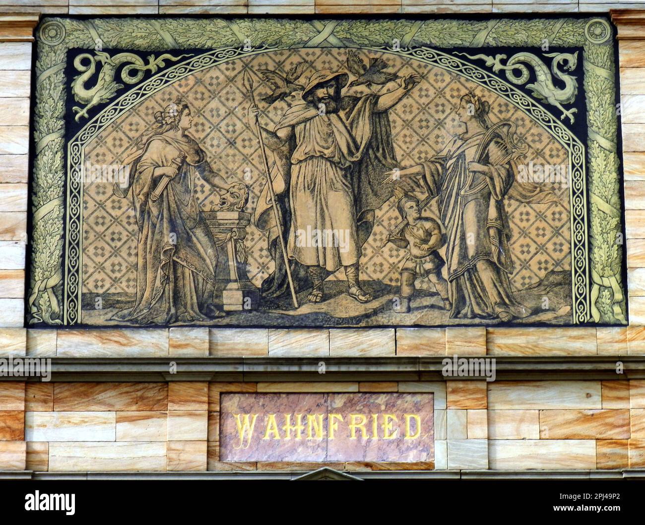 Germany, Bavaria, Bayreuth: tablet over the front door of "Haus ...