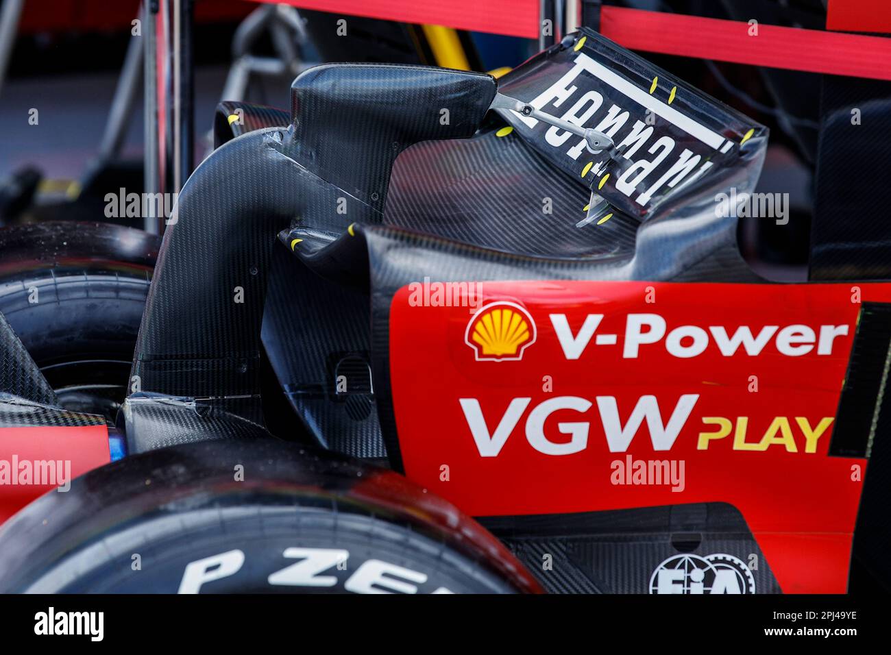Melbourne, Australia. 31st Mar, 2023. Ferrari SF-23 rear wing, F1 Grand ...