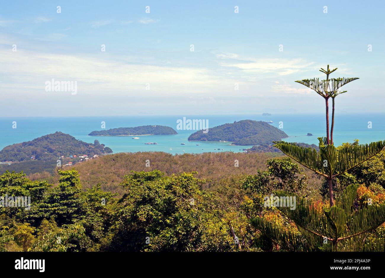 Thailand, Phuket Island: view of Taphao Noi and Taphao Yai Islands from ...