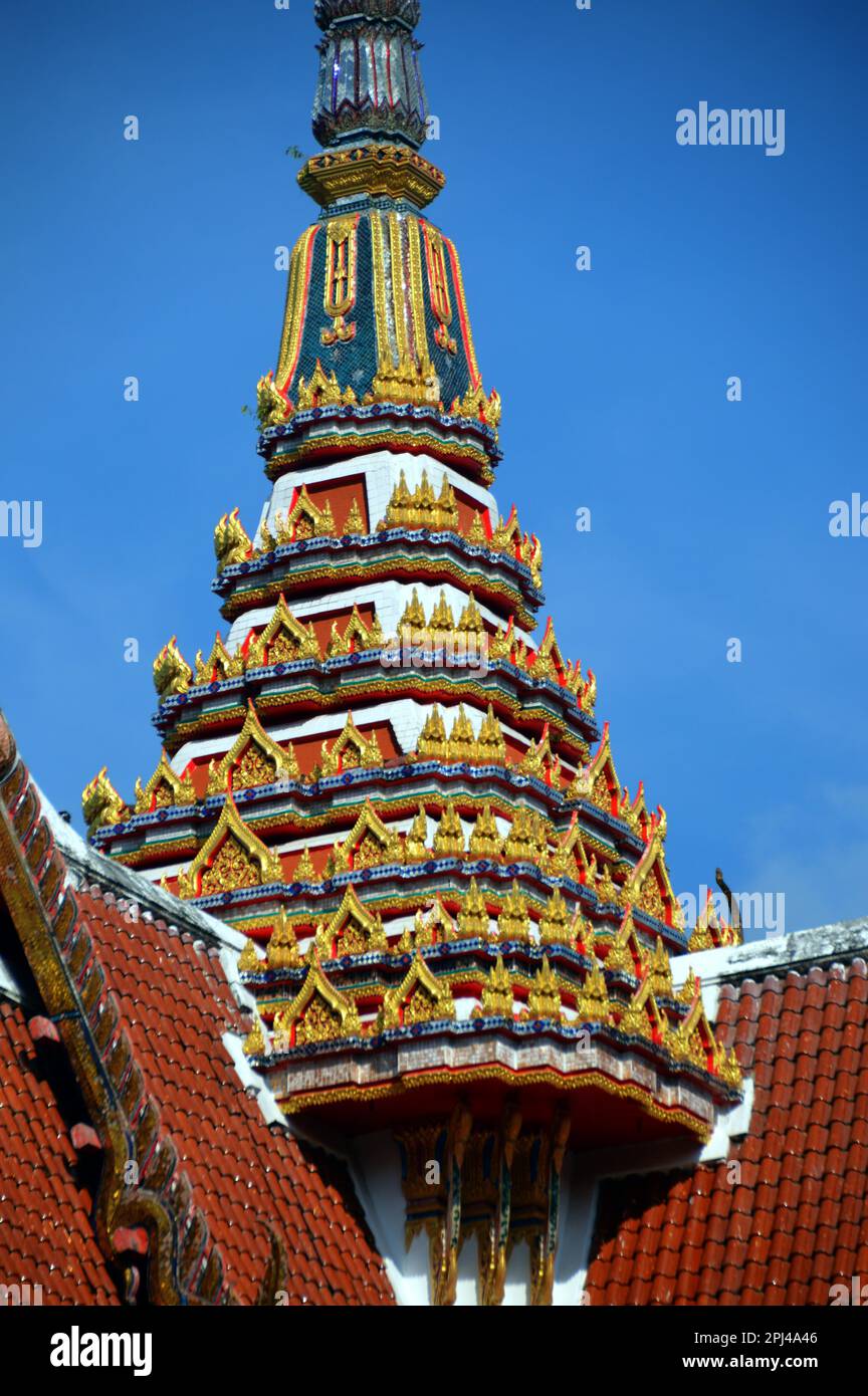 Thailand, Phuket Island: Wat Chaiyathararam (Wat Chalong), dedicated to ...