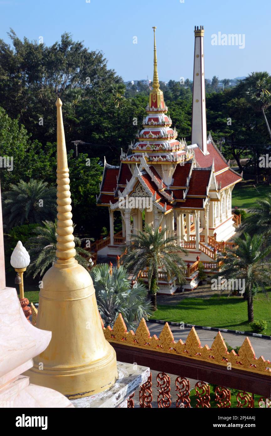 Thailand, Phuket Island: Wat Chaiyathararam (Wat Chalong), dedicated to ...