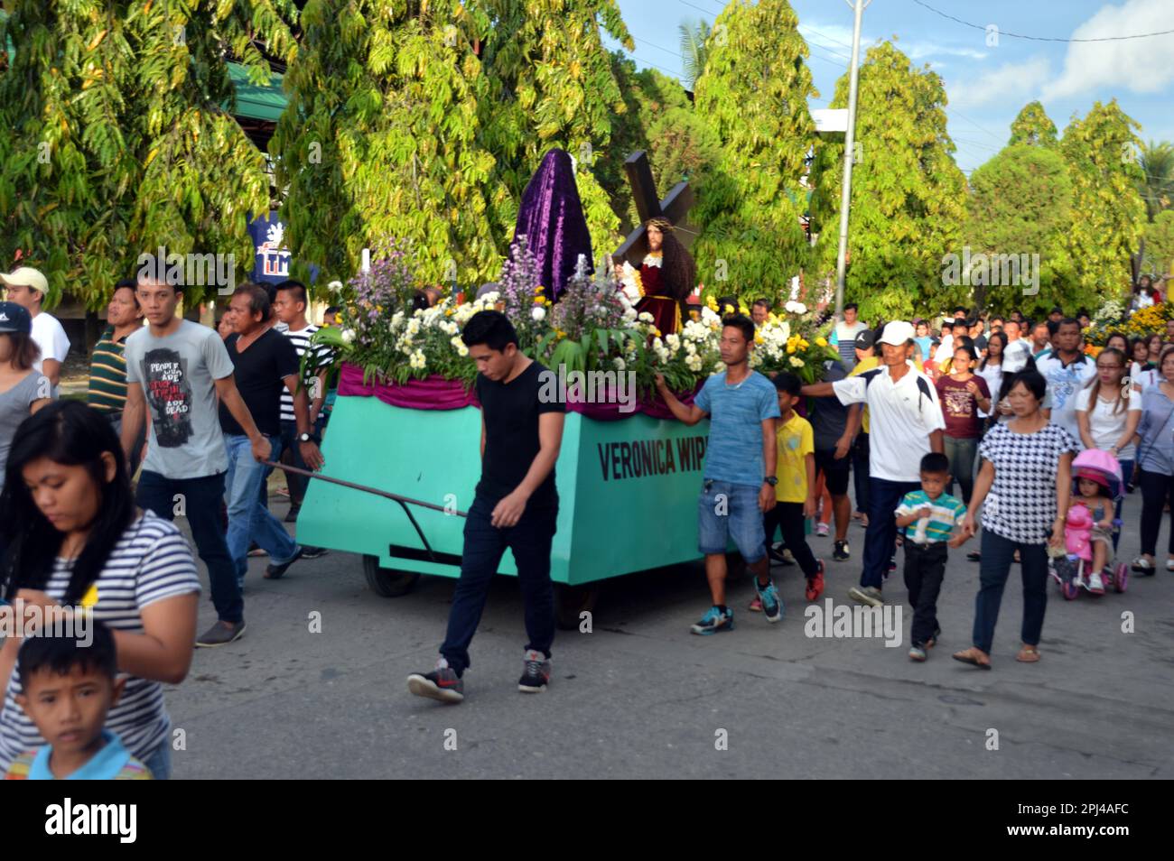 The Philippines, Samar Island, Calbayog City: Easter Procession of the ...