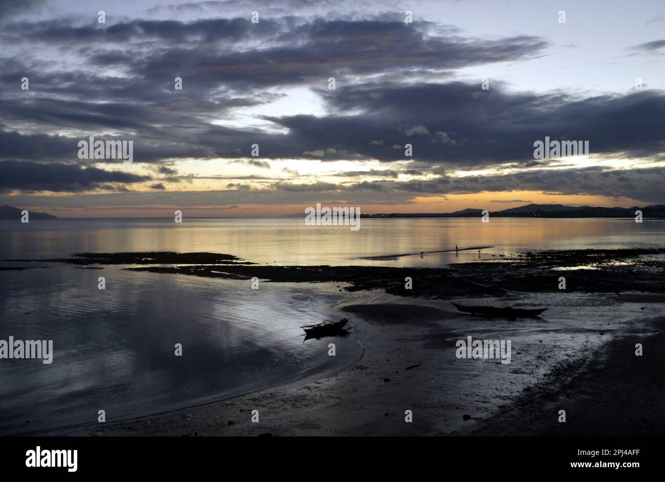 The Philippines, Samar Island, Calbayog City: tranquil scene at sunset on the north-east coast ...