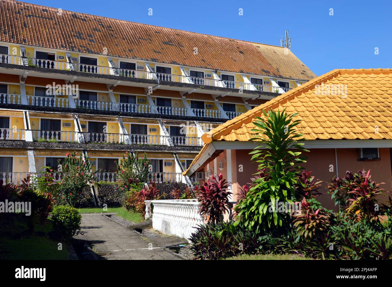 The Philippines, Leyte, Tacloban: Leyte Park Hotel and gardens Stock ...
