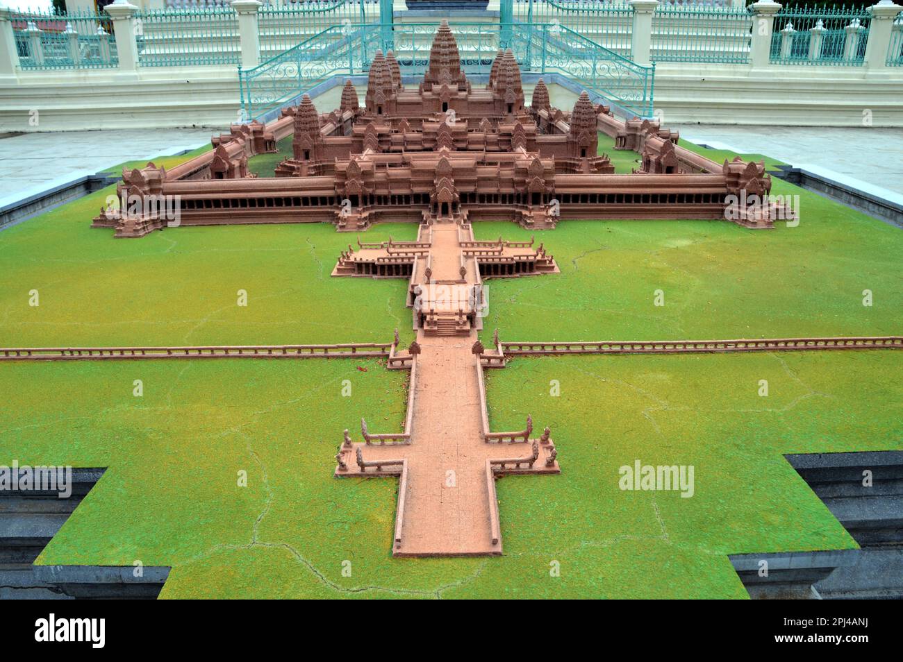 Cambodia, Phnom Penh: model of Angkor Wat temple complex, in the Silver ...