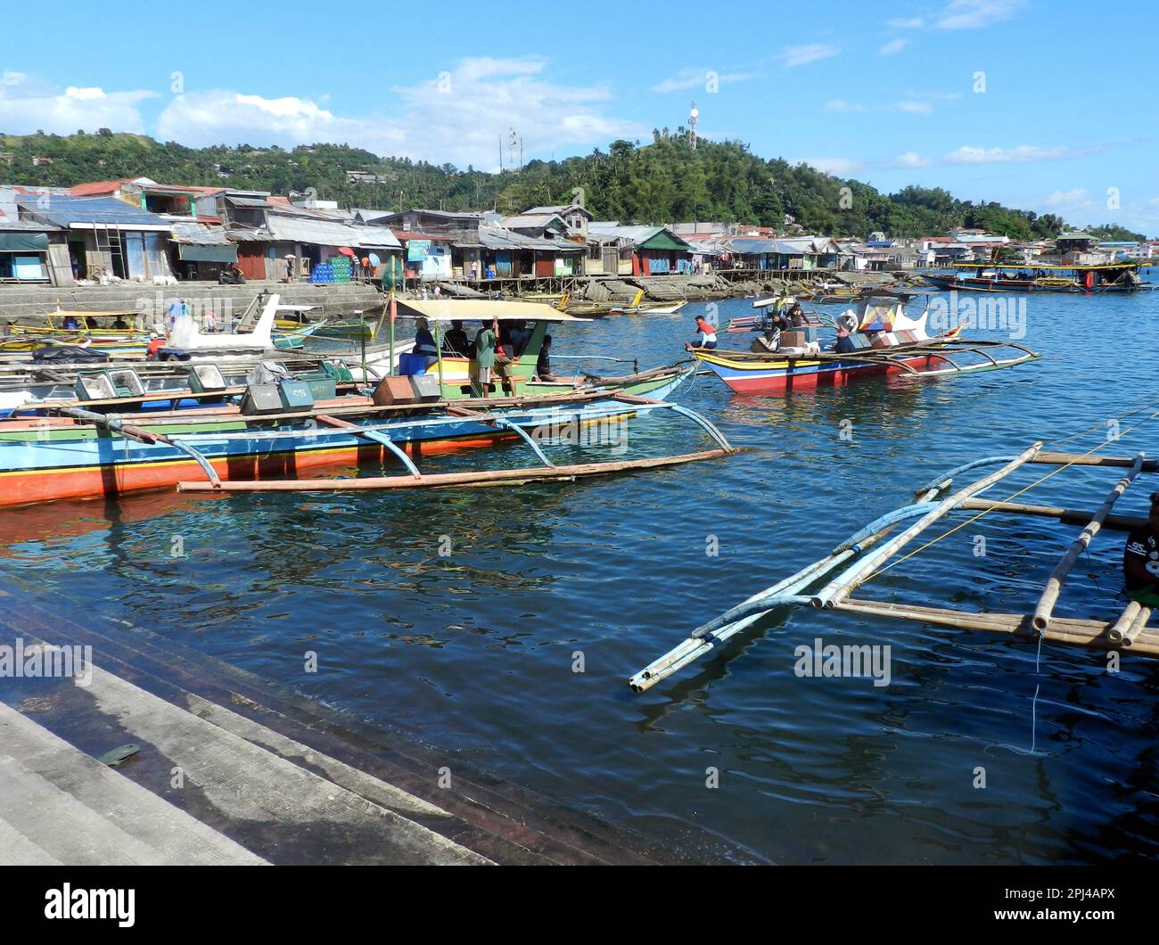 The Philippines, Samar Island, Catbalogan: traditional fishing boats ...