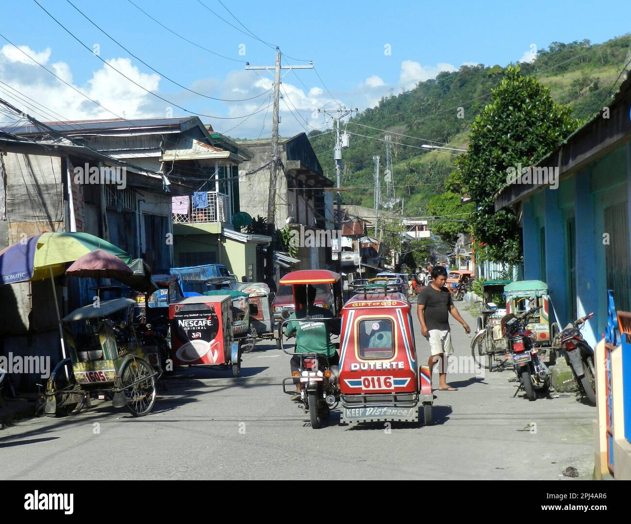 The Philippines, Samar Island, Catbalogan: street scene, with colourful ...