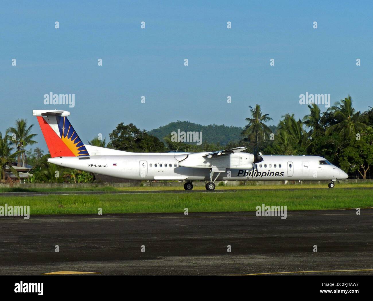 The Philippines, Eastern Visayas, Samar Island, Calbayog: RP-C3030 DHC-8-402Q Dash 8 (C/n 4064 ...