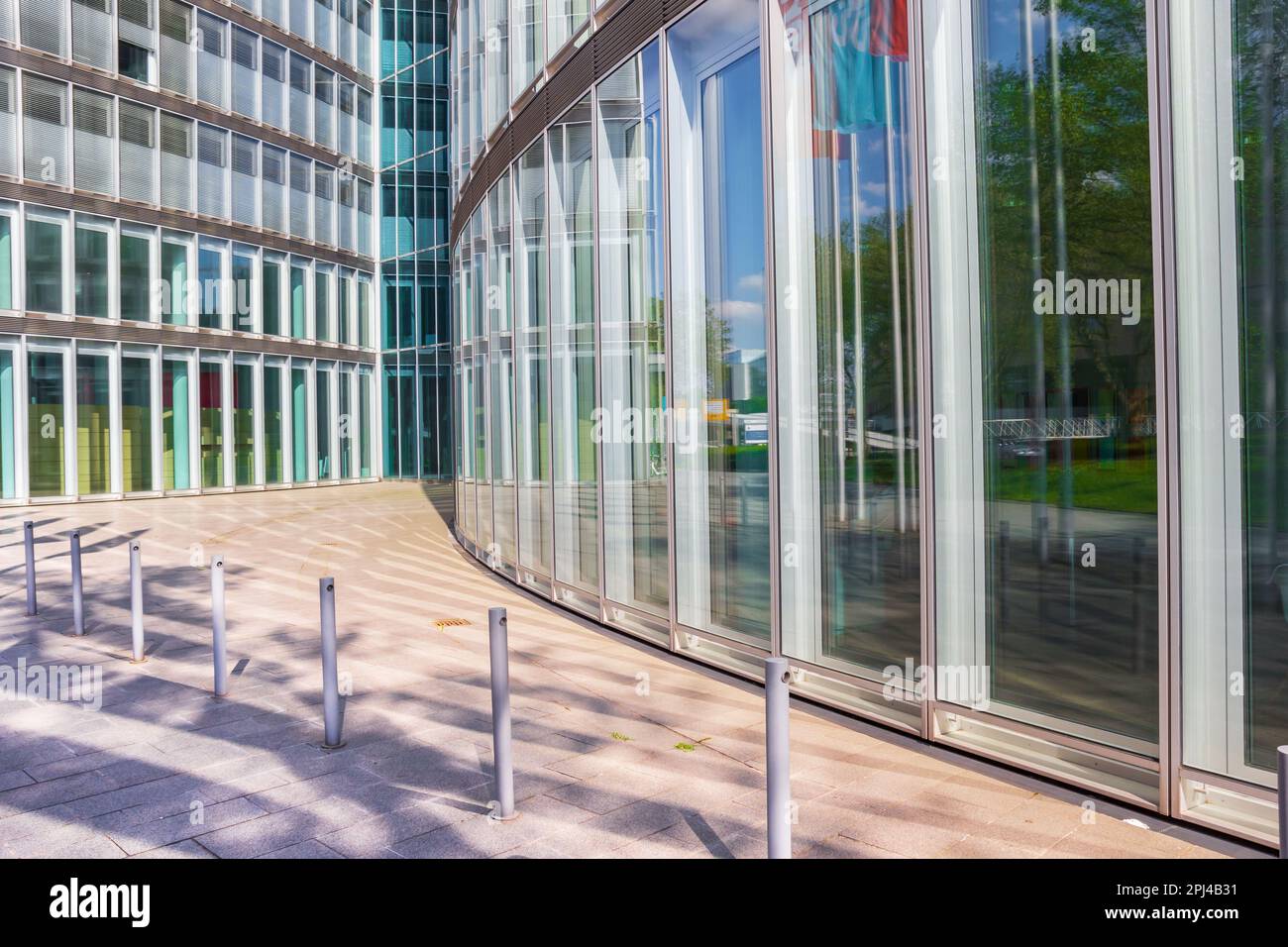 Windows of a modern office building in Essen, Germany Stock Photo - Alamy