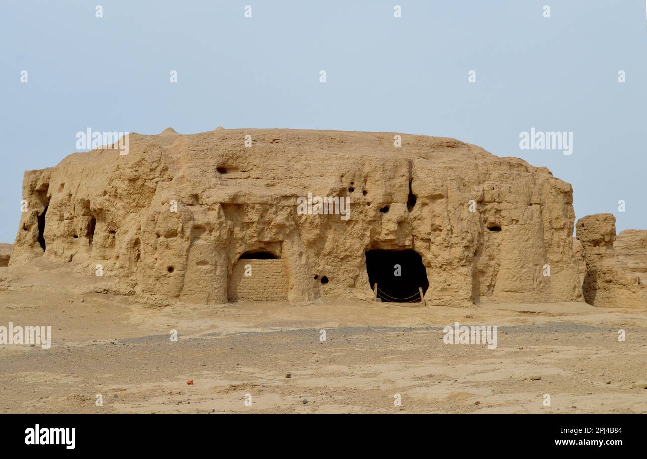 People's Republic of China, Xinjiang Province, Turpan: Jiaohe ruined ...