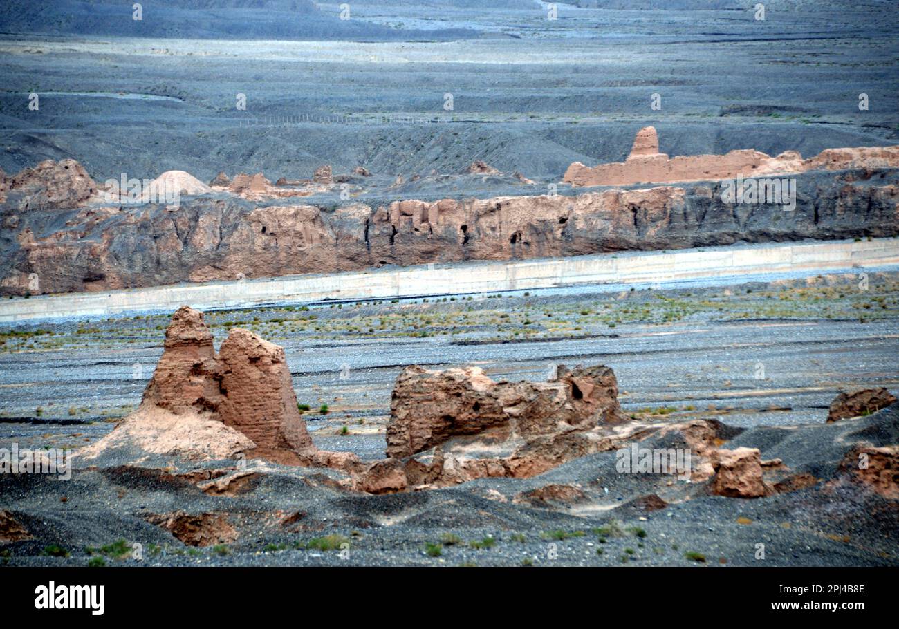 People's Republic of China, Xinjiang Province, Kuqa: Subashi Buddhist ...