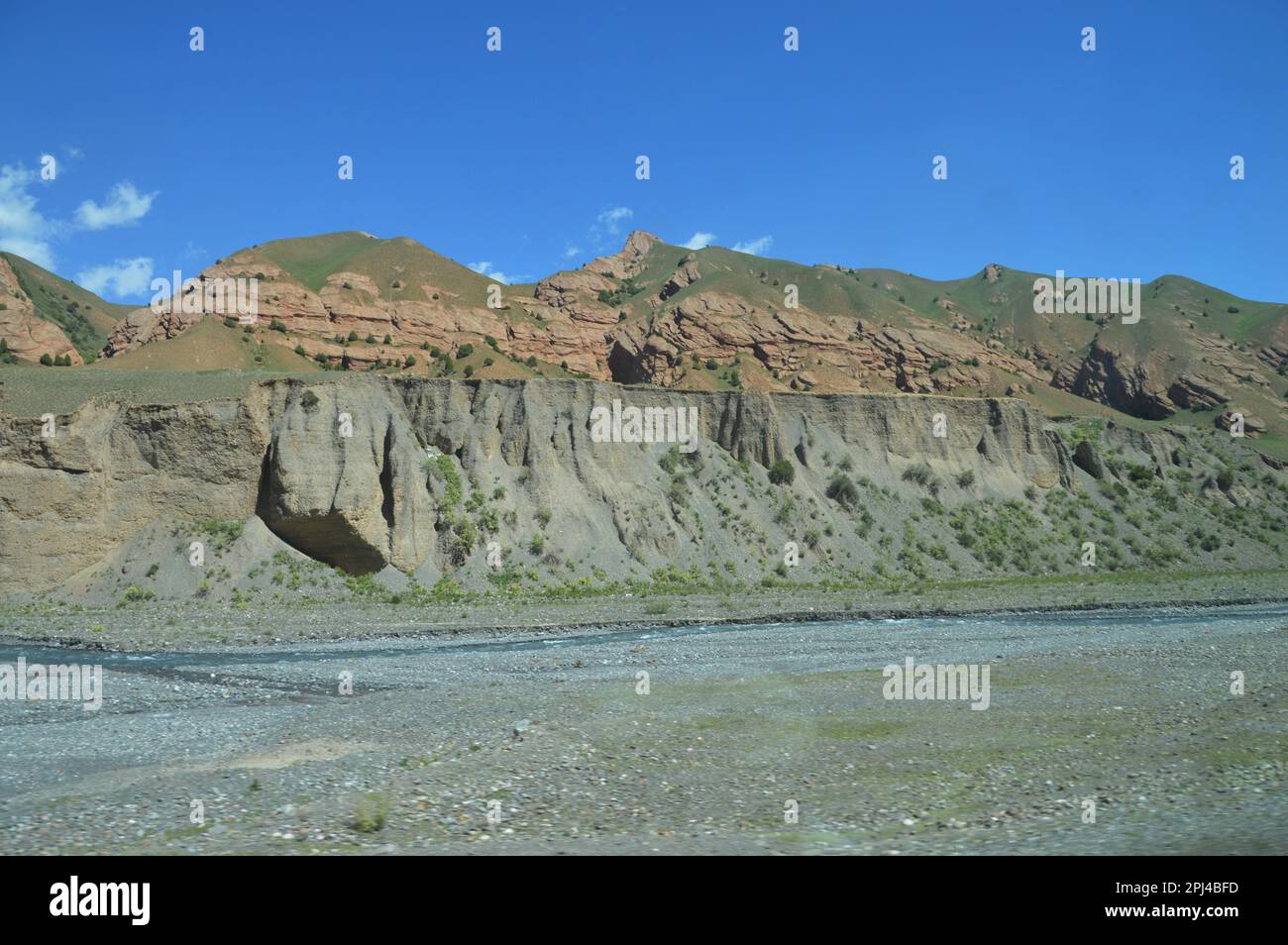Kyrgyzstan, Osh Oblast (Province): striking scenery in the sandstone ...