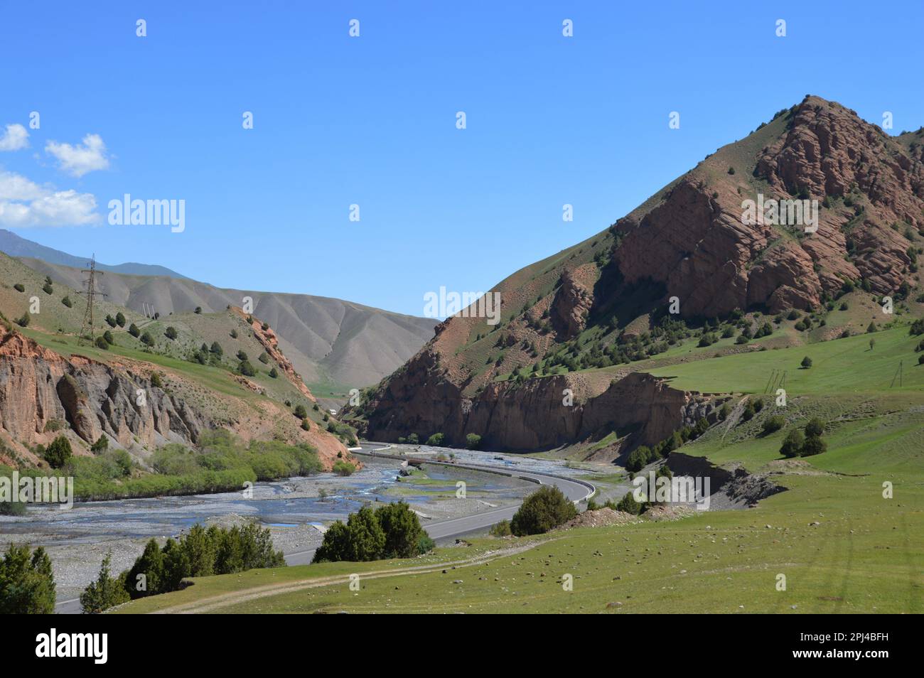 Kyrgyzstan, Osh Oblast (Province): striking scenery in the sandstone ...